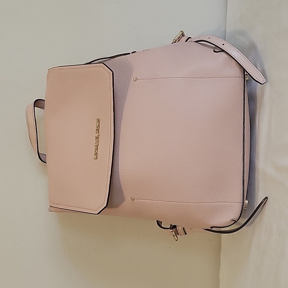 Michael Kors | Bags | Michael Kors Pale Pink Leather Backpack | Poshmark